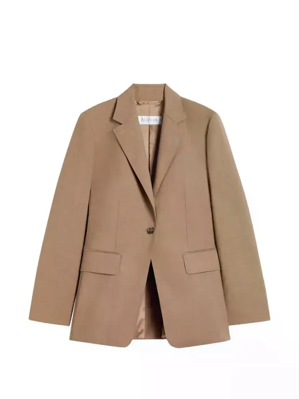 Max Mara Notch-lapel Single-breasted Blazer - Brown