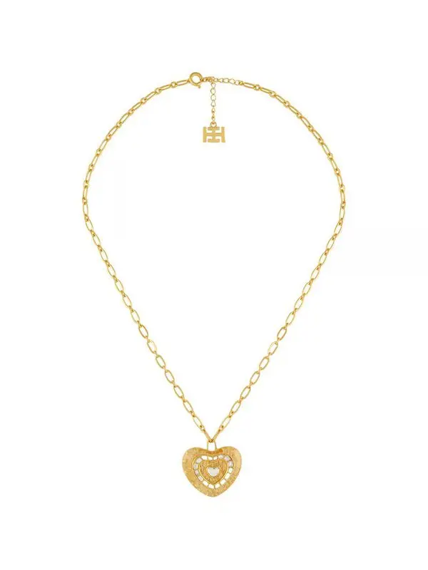 Isharya Heart Pendant Necklace - Gold