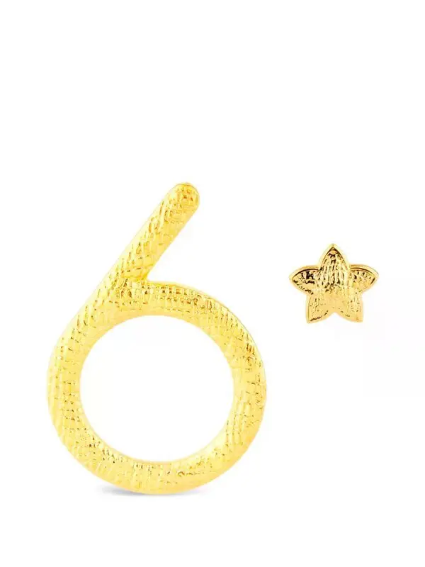 NATIA X LAKO Number 6 Earrings - Gold