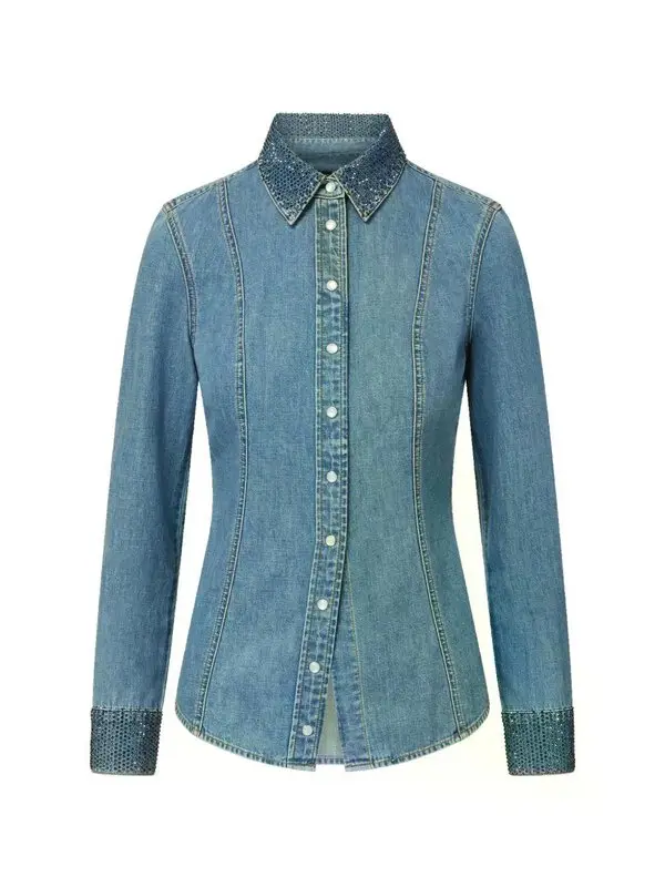 Veronica Beard Embellished Denim Shirt