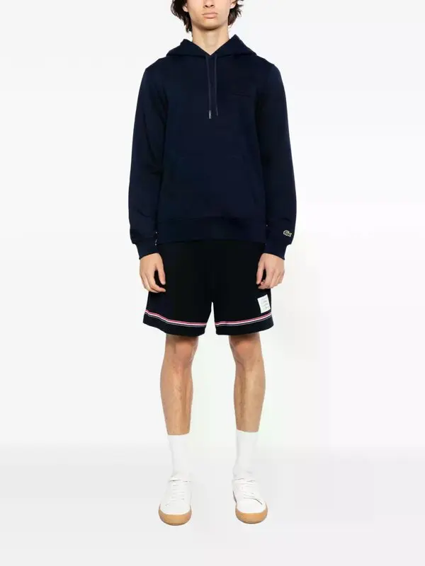 Lacoste Logo-embroidered Hoodie - Blue