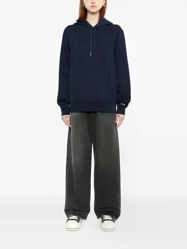 Lacoste Logo-embroidered Hoodie - Blue