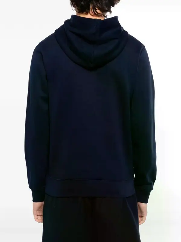 Lacoste Logo-embroidered Hoodie - Blue