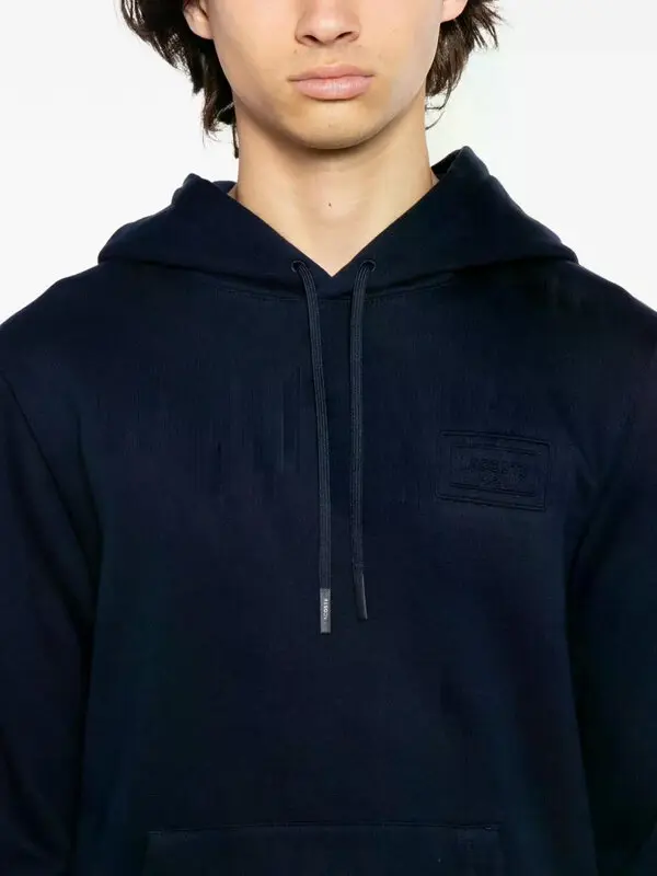Lacoste Logo-embroidered Hoodie - Blue