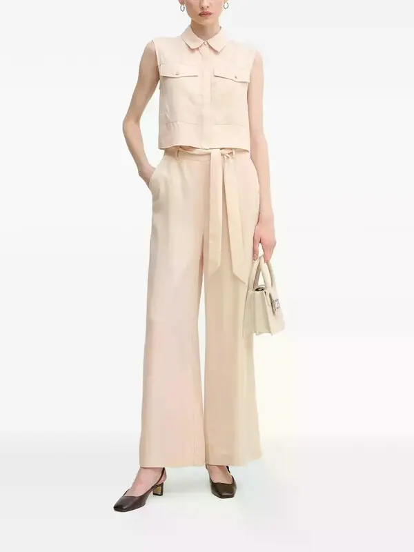 GAUDI Tie Waist Wide Leg Trousers