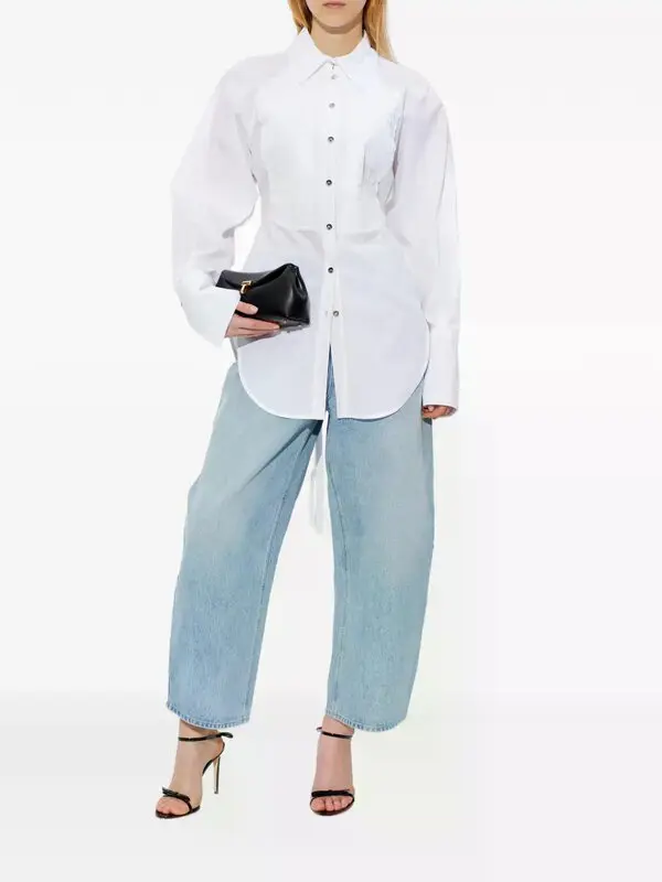 Blumarine Pleated Button Shirt