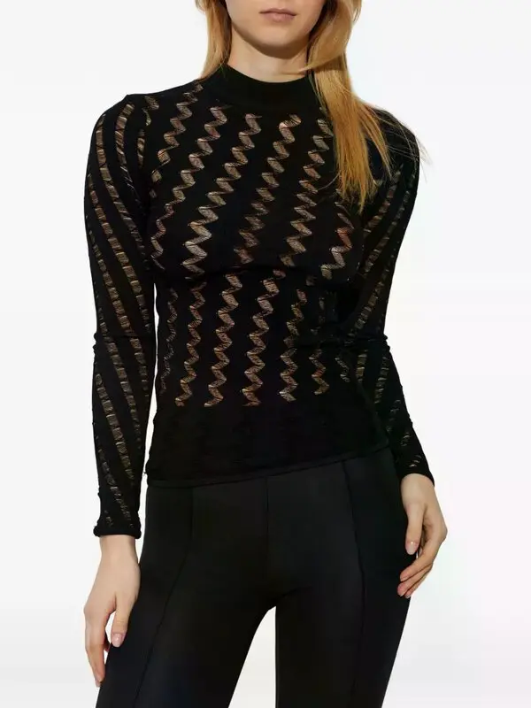 IRO PARIS Aliona Zig-zag Sweater - Black