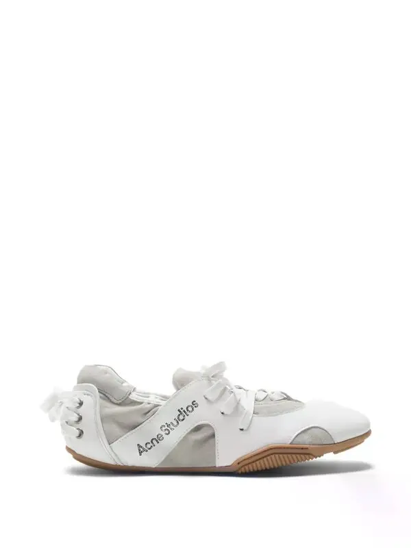 Acne Studios Cut-out Panelled Sneakers - White