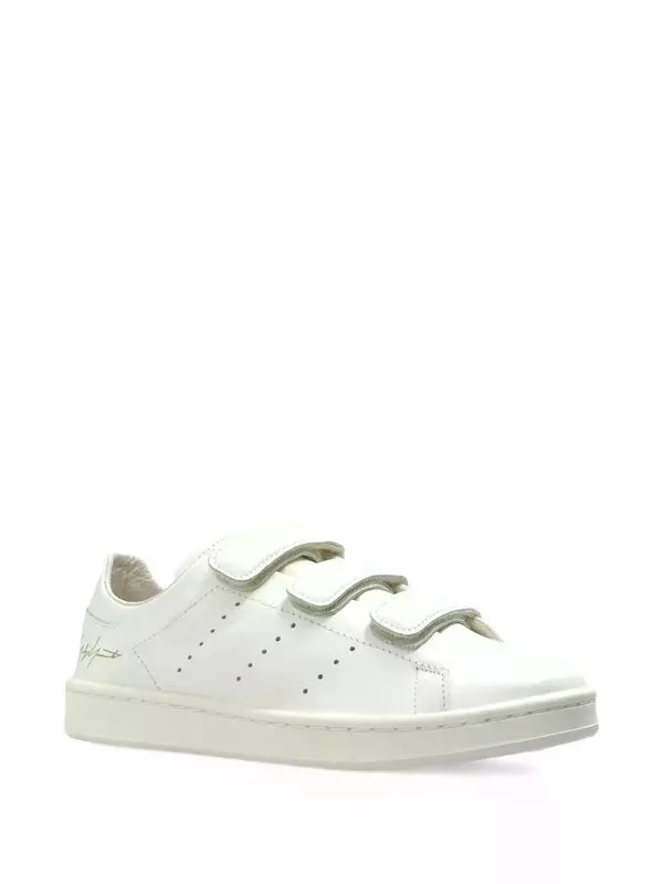 Y3 Triple Strap Leather Sneakers - White