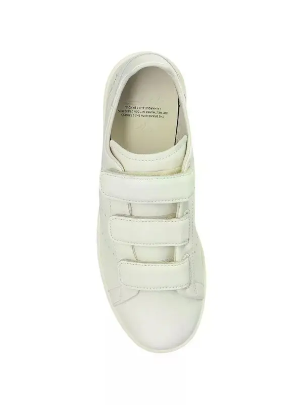 Y3 Triple Strap Leather Sneakers - White