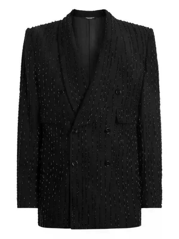 Dolce & Gabbana Double-breasted Embellished-stripe Blazer