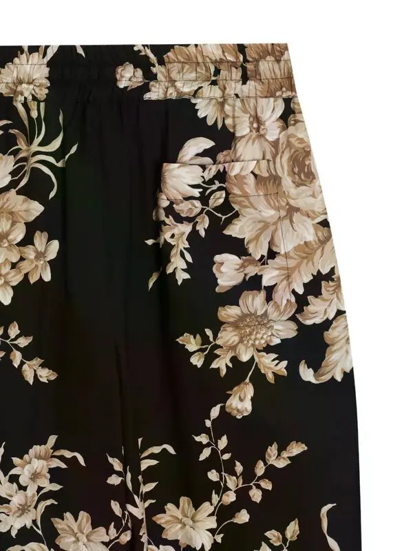 Dolce & Gabbana Floral-print Trousers - Black