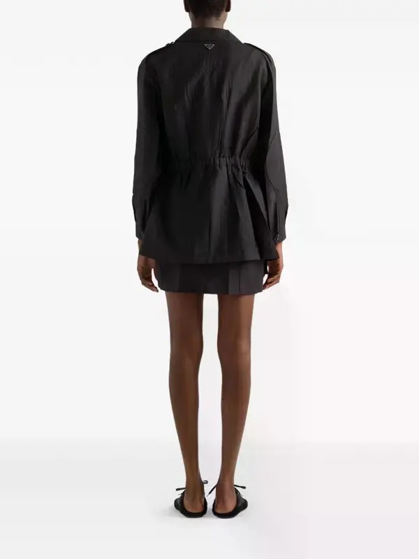 Prada Drawstring Cargo Mini Skirt
