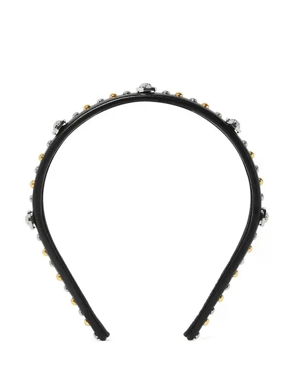 Versace Medusa Head Embellished Headband