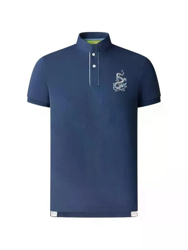 Shanghai Tang Dragon Polo Shirt - Blue