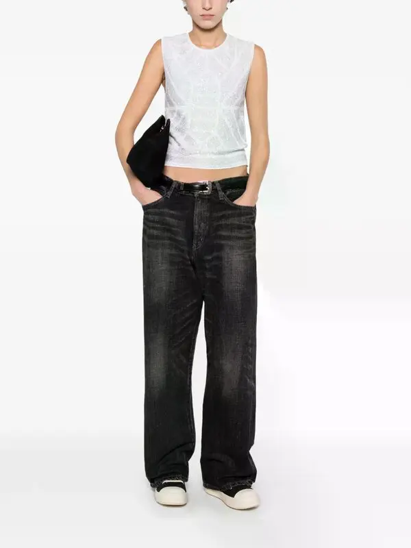 CIRCUS HOTEL Sequinned Sleeveless Top