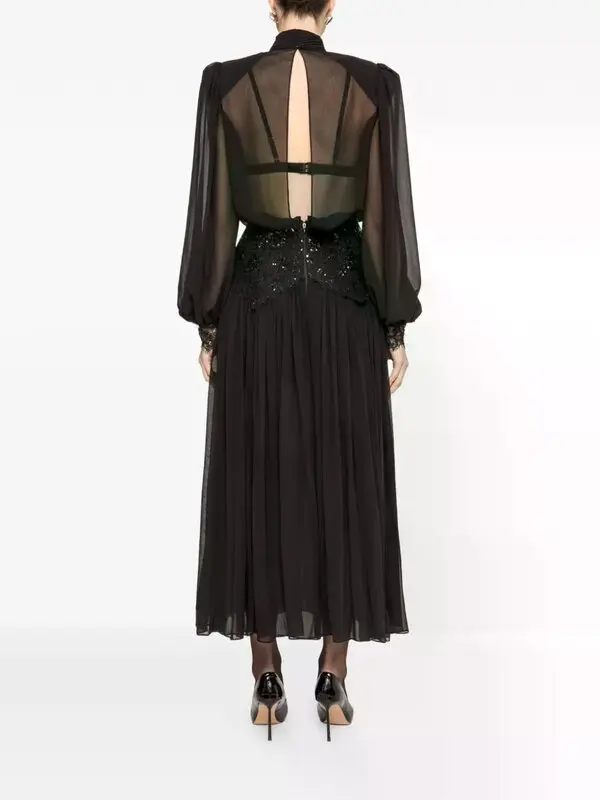 NISSA Embellished Mock-neck Dress