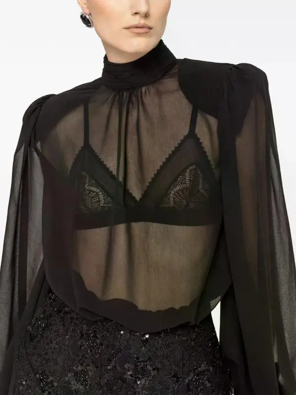 NISSA Embellished Mock-neck Dress
