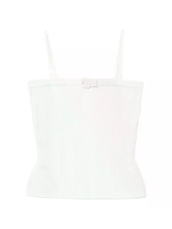 COURREGES Ribbed Strap Tank Top - Blue