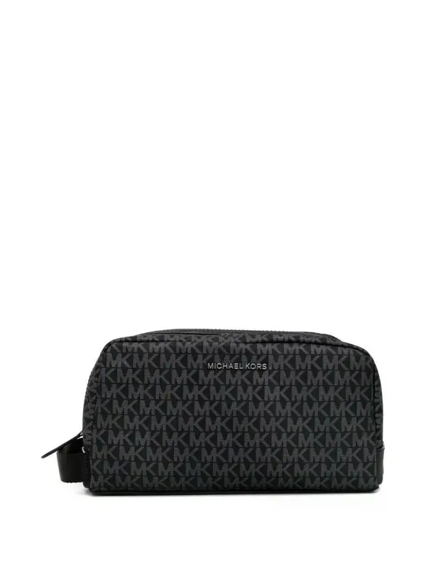Michael Kors Logo Monogram Washbag - Black