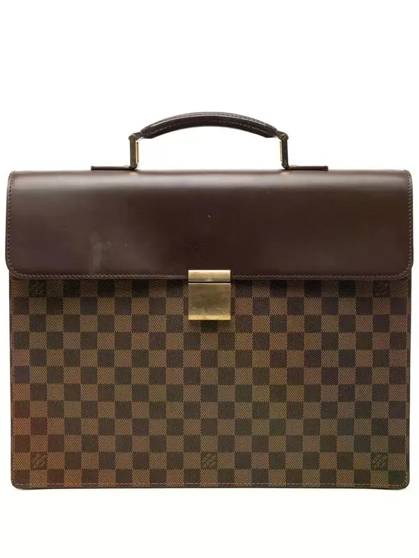 LOUIS VUITTON 2004 Damier Ebene Altona Pm Business Bag - Brown