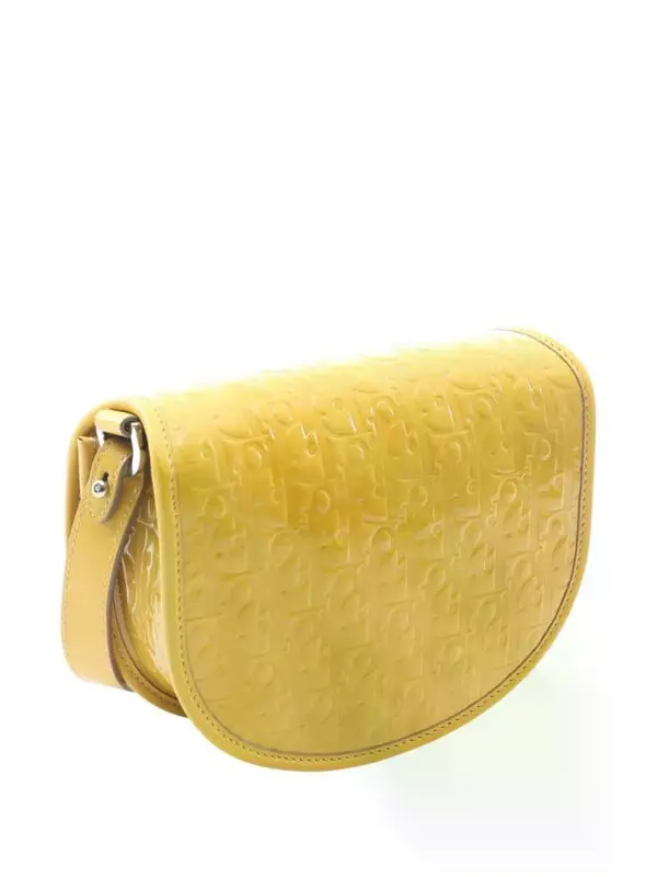 Dior 2010-2026 Mini Oblique Patent Gallop Crossbody Bag - Yellow