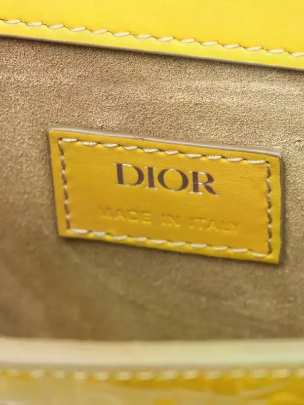 Dior 2010-2026 Mini Oblique Patent Gallop Crossbody Bag - Yellow