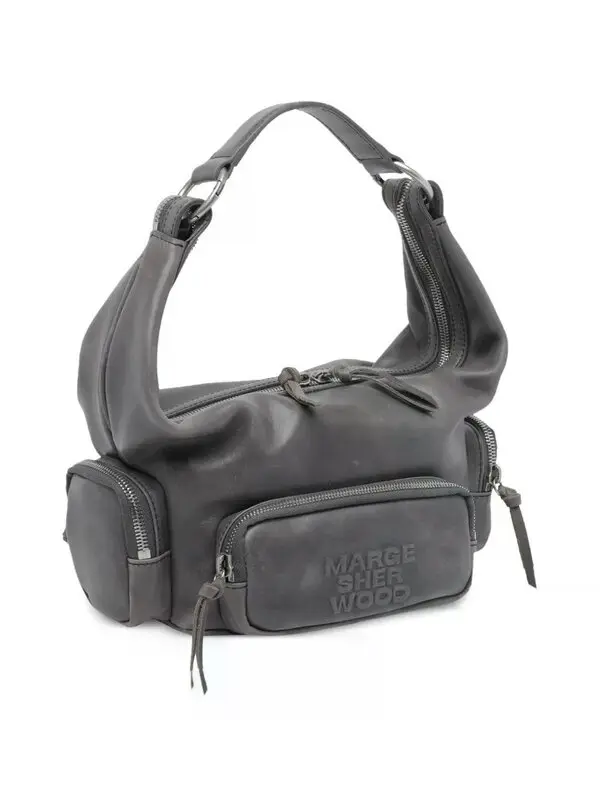 MARGESHERWOOD Leather Shoulder Bag - Grey