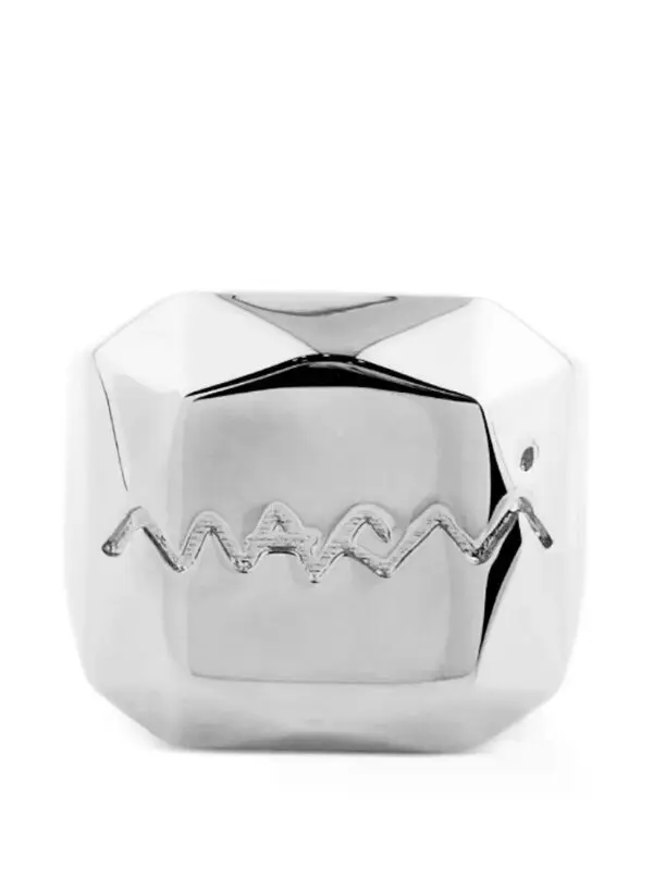 Marni Patterned Signet Ring - Silver