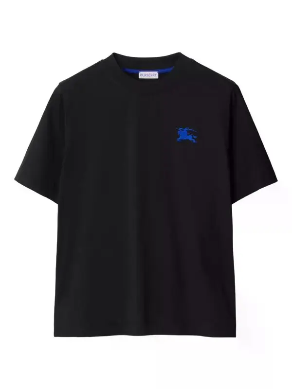 Burberry Equestrian Knight-embroidered T-shirt - Black