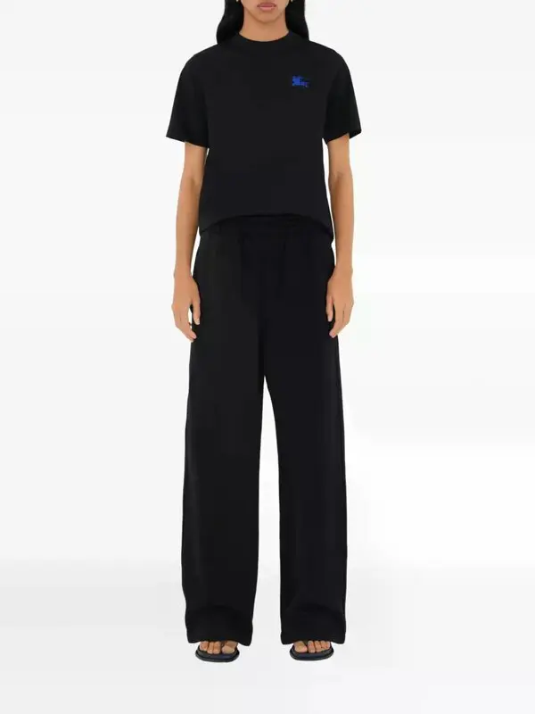 Burberry Equestrian Knight-embroidered T-shirt - Black