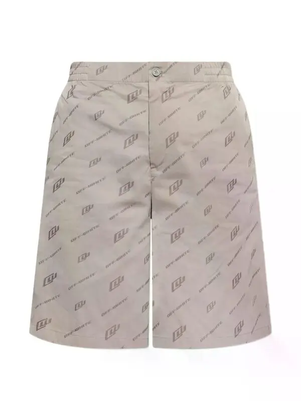 Off-White Logo-print Shorts - Neutrals