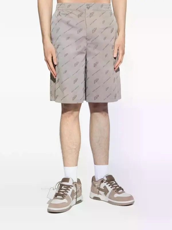 Off-White Logo-print Shorts - Neutrals