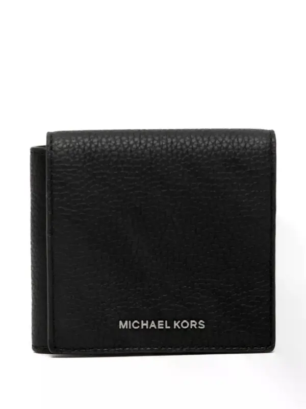 Michael Kors Hudson Pebbled Wallet - Black