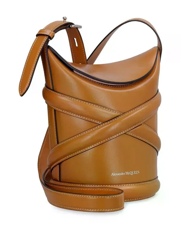 Alexander McQueen The Curve Bucket Bag - Brown