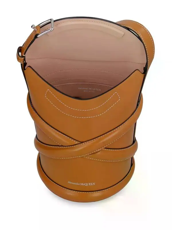 Alexander McQueen The Curve Bucket Bag - Brown
