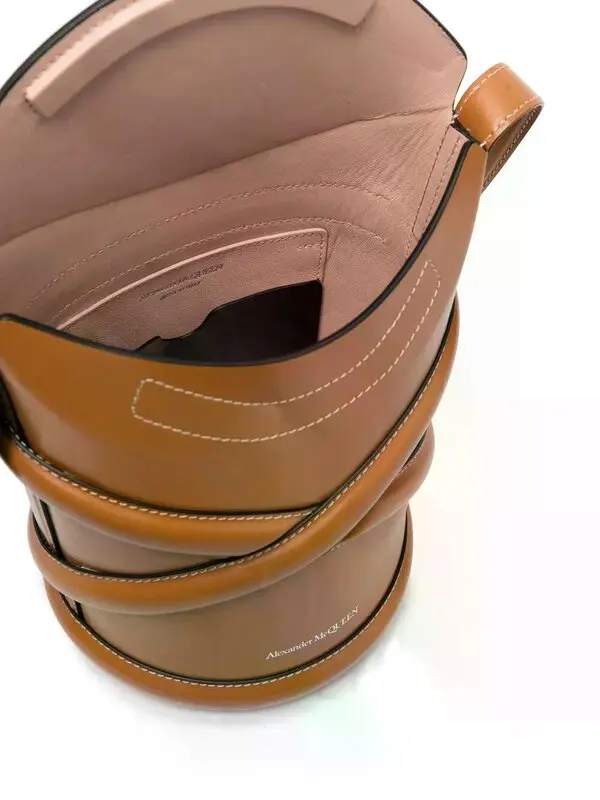 Alexander McQueen The Curve Bucket Bag - Brown
