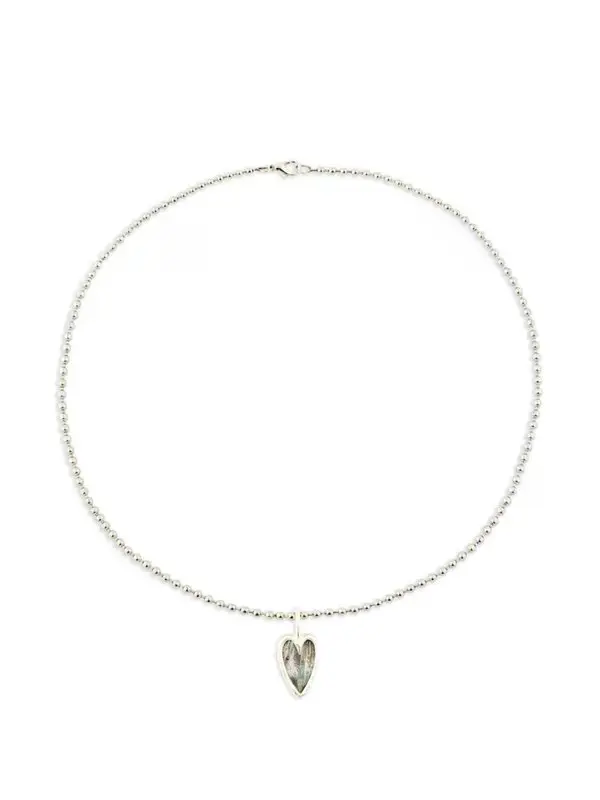 POISON DROP LAB Heart Rainbow Glass Pendant Necklace