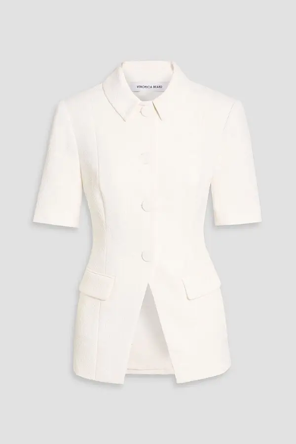 Veronica Beard Bodie Cloqué Jacket - Ivory