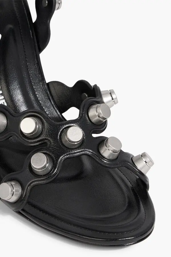 Alexander Wang Riot 85 Embellished Leather Slingback Sandals - Black