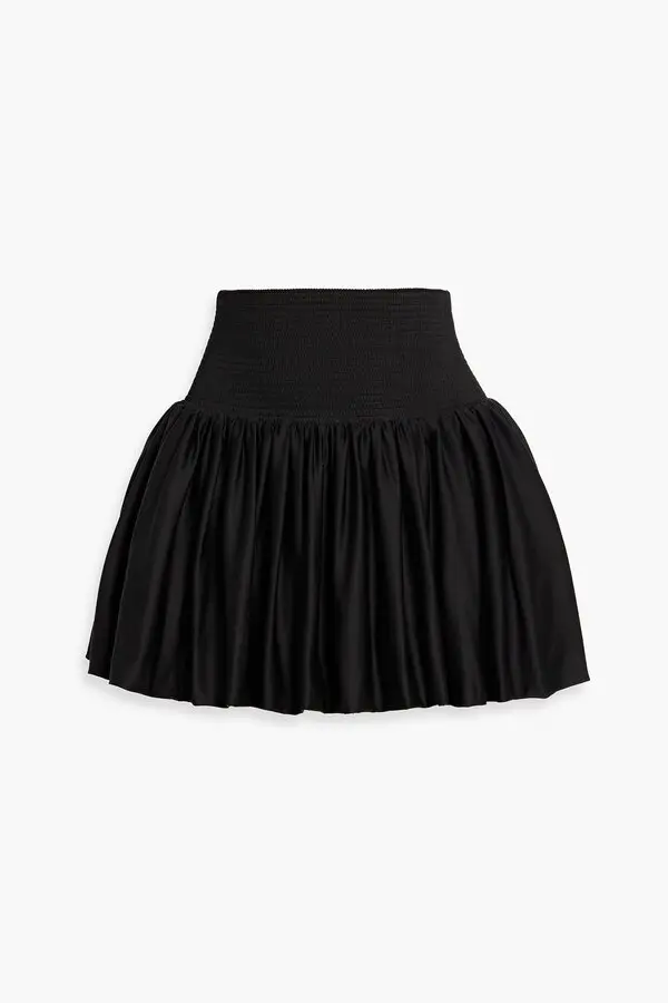Alice + Olivia Arden Cotton-blend Poplin Mini Skirt - Black