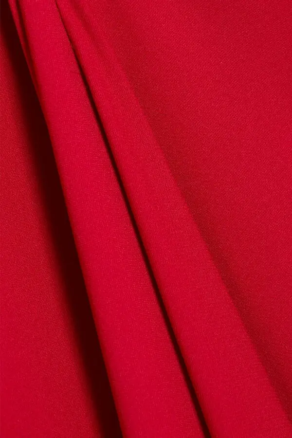 Cult Gaia Shera Draped Silk Skirt - Crimson