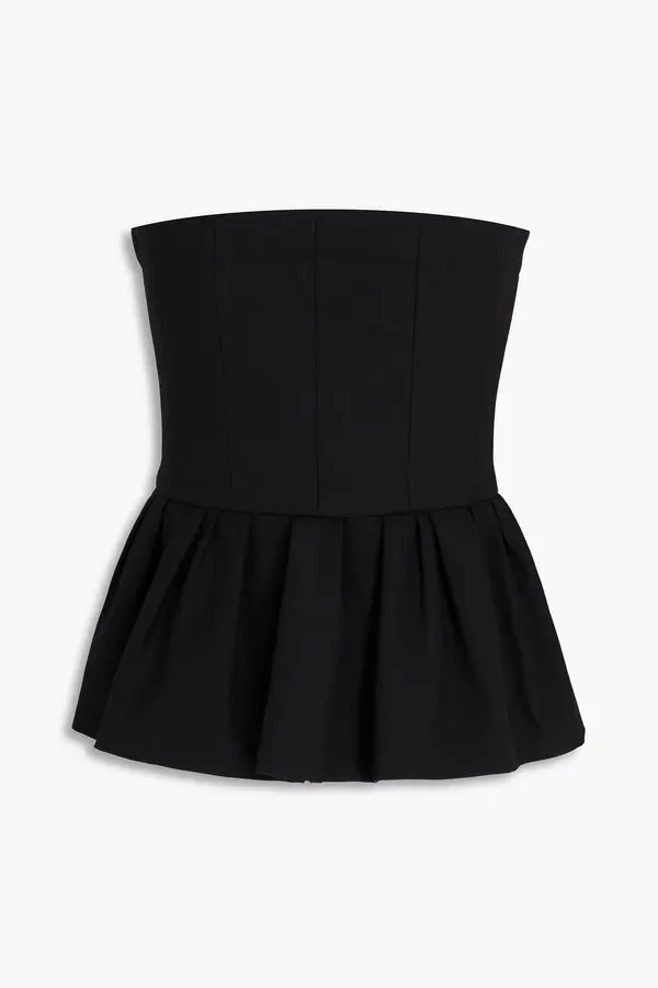 Maje Strapless Twill Peplum Top
