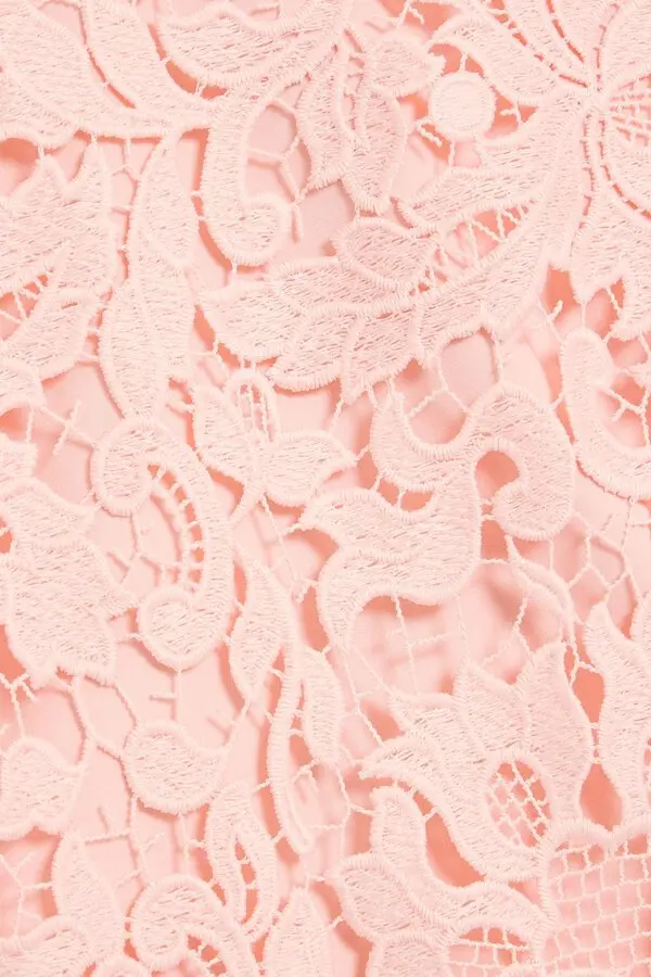 Alice + Olivia Babbette Guipure Lace Midi Dress