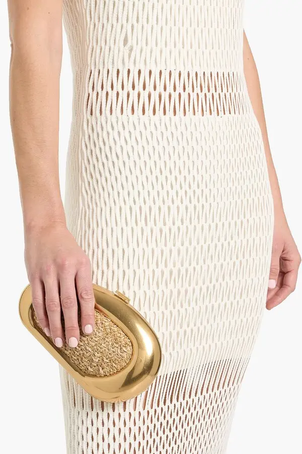 Simkhai Luna Raffia Clutch
