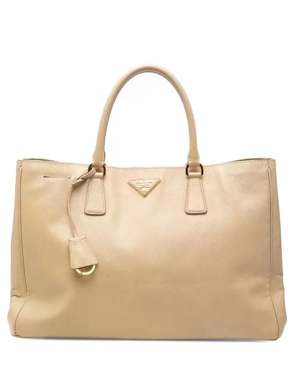 Prada Large Saffiano Lux Galleria Tote Bag - Brown