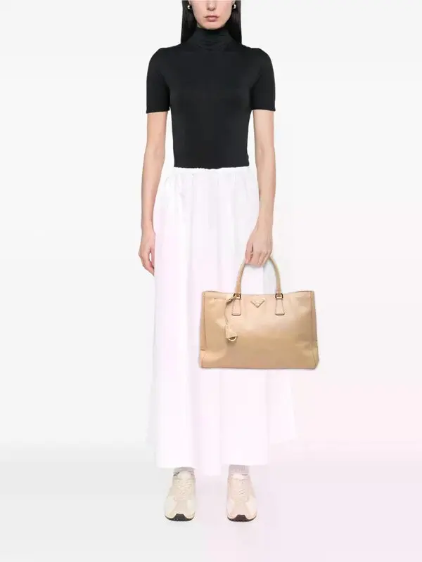 Prada Large Saffiano Lux Galleria Tote Bag - Brown