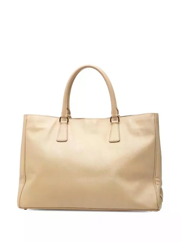 Prada Large Saffiano Lux Galleria Tote Bag - Brown
