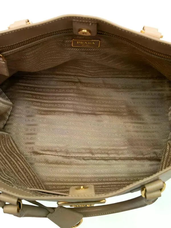 Prada Large Saffiano Lux Galleria Tote Bag - Brown