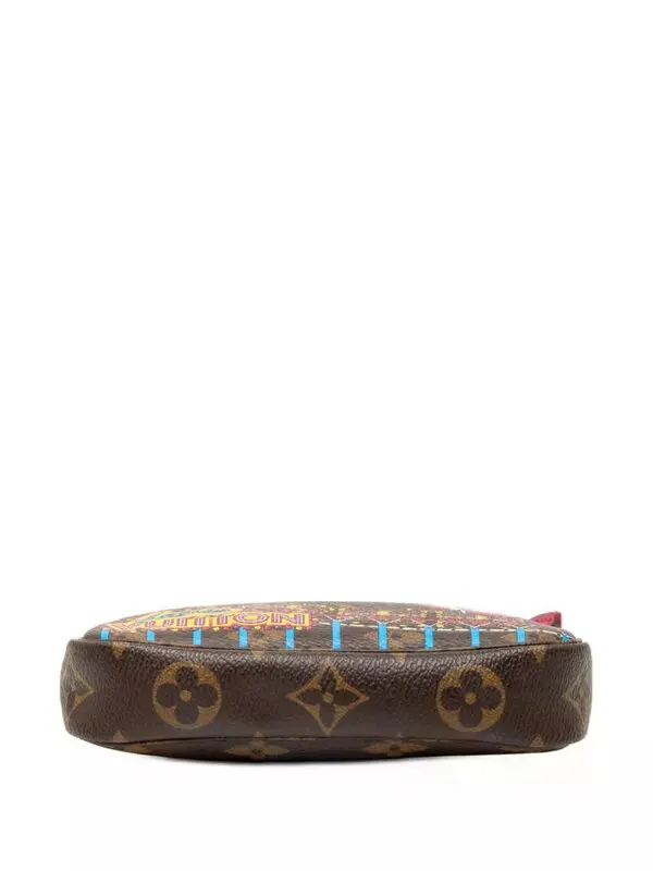 LOUIS VUITTON 2020 Monogram Vivienne Christmas Roller Coaster Mini Pochette Accessoires Handbag - Brown
